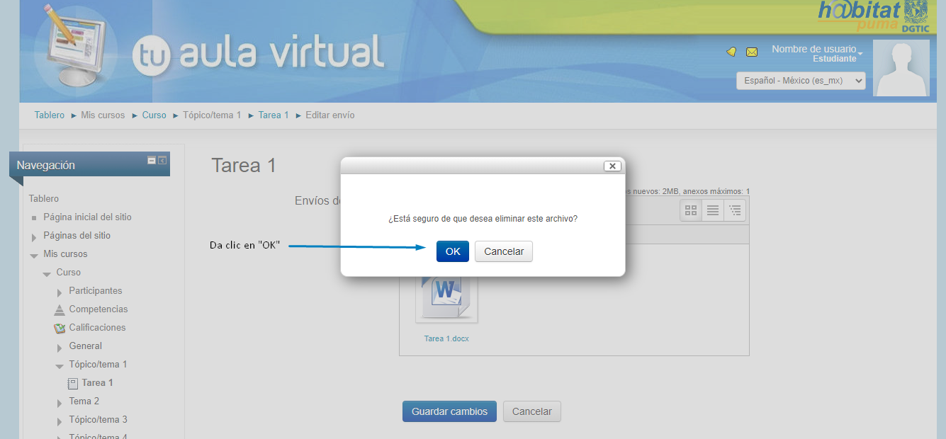 preguntas-alumnos: ¿Cómo puedo subir un documento para alguna tarea? | TAV